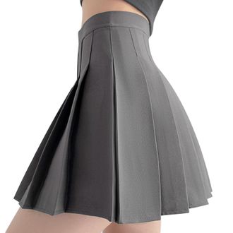 Dreshow Basic Solid Stretchy Flared Beil&auml;ufige Mini Skater-rock f&uuml;r Damen M&auml;dchen