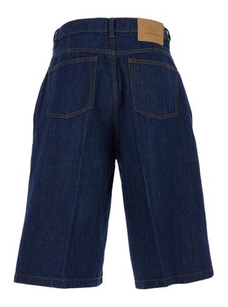 Ami Mens Bermuda Shorts Blue Denim