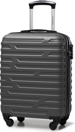 Wittchen A-line II Kabinengep&auml;ck Kabinenkoffer Handgep&auml;ck Rollkoffer Reisekoffer Bordkoffer Hartschale ABS Hochwertiger Stabiler Gr&ouml;&szlig;e S Graphit Lufthansa/Euro
