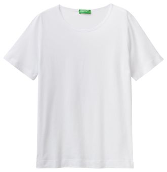 Benetton Damen 31vkd104k T-Shirt, Optisches Weiß 101, X-Small