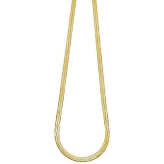 Lotus Collier Style Maille Miroir Acier doré