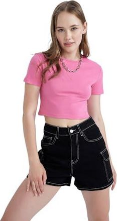 DeFacto B0688ax T-Shirt, Pink, XL Femme