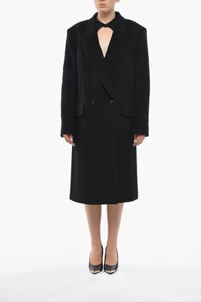 Stella McCartney Doppelreihiger Mantel Aus Wolle Mit Chevron-Muster Stella McCartney