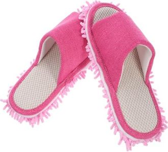 Hemoton Pantoufles Balai Lavables Femme Chaussures Mopping Int&eacute;rieur Respirantes avec Semelle Amovible Nettoyage Sol Bois et Carrelage Confortables et Faciles