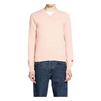 Comme Des Gar&ccedil;ons Homme, Pulls, Rose, Taille: S Pull &agrave; col en V