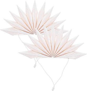 SOLUSTRE 2 St&uuml;ck Faltbare Schneeflocken Papieranh&auml;nger Wei&szlig;e Sternornamente Leichte Weihnachtsbaum H&auml;ngedeko f&uuml;r Innenr&auml;ume Decke Winterparty und Festliche Rau