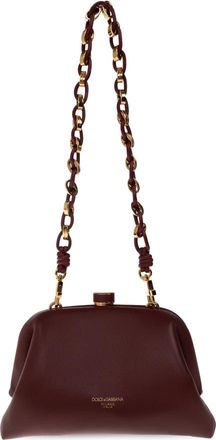 Dolce & Gabbana Mini Grandma Leder-Clutch - - Bags - Damen - Rot - ONE SIZE