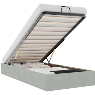 vidaXL Cadre de lit ottoman sans matelas gris clair 90x200 cm velours Vidaxl 766133
