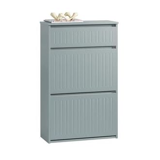 SoBuy Meuble Chaussures - Meuble Rangement Chaussures - 2 Abattants 1 Tiroir pour Petite Entr&eacute;e ou Couloir - Design Moderne et Fonctionnel - Facile &agrave; Assemb