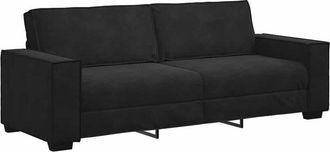 vidaXL Vidaxl - 3-Sitzer-Sofa Schwarz 180 cm Samt