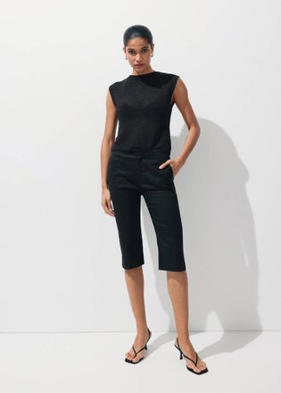 Mango Pull en maille &agrave; manches courtes noir - Femme - XXS - MANGO