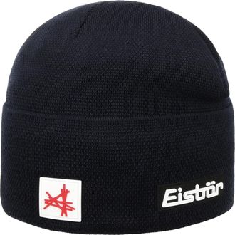 Eisb&auml;r M&uuml;tze Herren Rai Ski Austria Blau - Merino Winterm&uuml;tze f&uuml;r M&auml;nner - mit Fleece sch&uuml;tzt vor K&auml;lte und Wind - Beanie mit Umschlag warme Strickm&uuml;tze weic