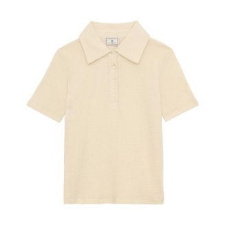 Ines De La Fressange Bryan Poloshirt aus elfenbeinfarbener Baumwolle - - Tops - Damen - Beige - L