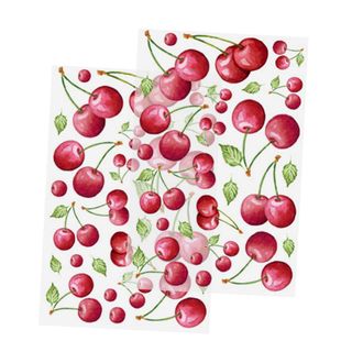 Cabilock Kirsch Wandtattoos Satz Selbstklebende Kirsch Wandaufkleber 30x20cm Wohnzimmer Schlafzimmer Wanddekoration Abziehbare Wandsticker