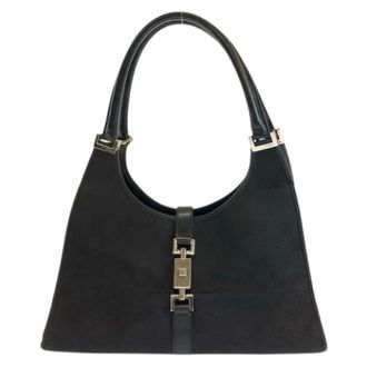 Gucci Pre-owned Jackie Sac bandouli&egrave;re en toile et cuir GG noir - Femme - Pre-owned - Noir - Taille: ONE Size