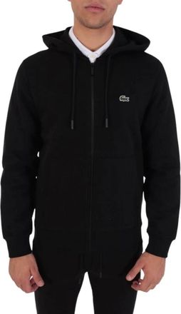 Lacoste Homme, Sweatshirts et sweats &agrave; capuche, Noir, Taille: 2XL Ziphood Logo SweaT-shirt