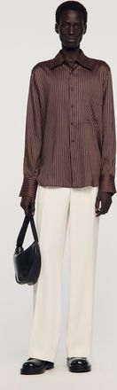 Sandro Flie&szlig;endes gestreiftes Hemd