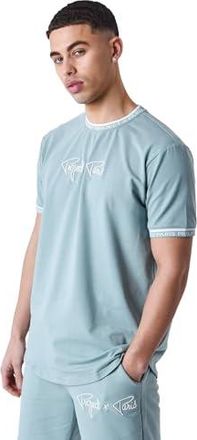 Project X Paris T-Shirt Logo brodé en Relief Bleu Vert XS