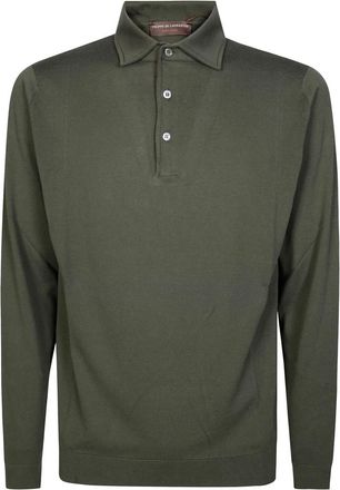 FILIPPO DE LAURENTIIS Homme, Tops, Vert, Taille: L Polo ML Collo Francese