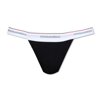 Dsquared2 Logo String - Femme - Sous-v&ecirc;tements - Noir - Taille: 44 FR