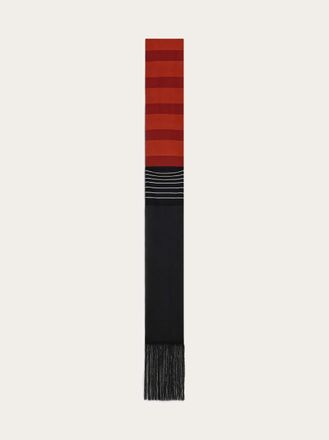 Ferragamo Damen Langer Schal mit Fransen Orange