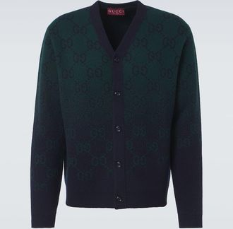 Gucci Cardigan GG aus Woll-Jacquard