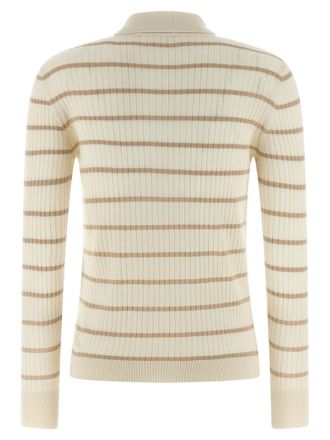 Max Mara Womens Beige Cashmere Polo Shirt