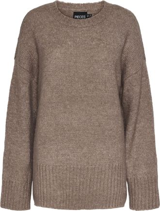 Pieces Pcnancy Ls Loose O-Neck Knit Noos Bc