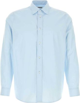 Jil Sander Homme, Chemises, Bleu, Taille: 2XL Lightweight Cotton Poplin Shirt