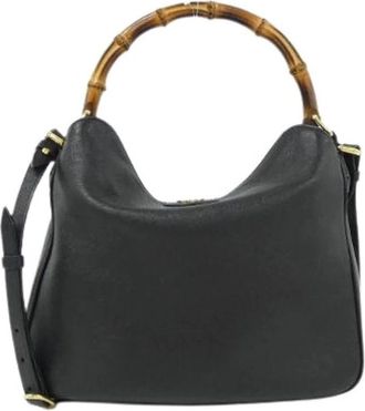 Gucci Sac bandouli&egrave;re en cuir Diana Pre-owned - Femme - Pre-owned - Noir - Taille: ONE Size