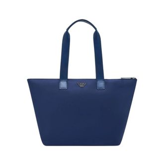 Emporio Armani ASV Medium Shopper Bag - - Bags - Herren - Blau - ONE SIZE