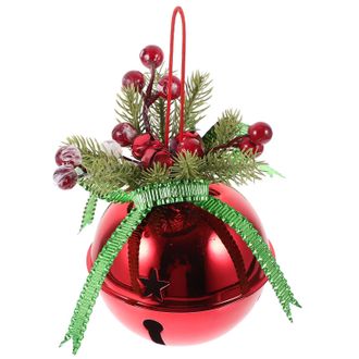 DOITOOL Zarte Weihnachtsglocke Aus Eisen Mit Beerendekor DIY-h&auml;ngeglocke F&uuml;r Weihnachtsdeko Kreativer Baumschmuck Zum Aufh&auml;ngen