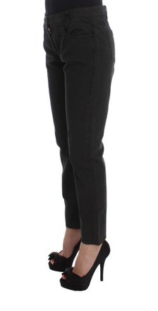 Costume National Womens Black Cotton Capri Cropped Denim Jeans Clothing