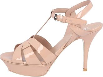 Saint Laurent Sandalen - Tribute Platform Sandals Beige - Gr. 37,5 (EU) - in Beige - f&uuml;r Damen