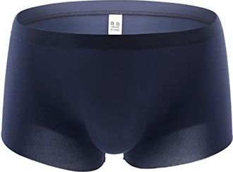 Generic Sous-v&ecirc;tements longs pour hommes de grande taille, d&eacute;contract&eacute;, sans trace, solide, pantalon confortable, noir fonc&eacute;, L