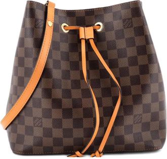 Louis Vuitton NeoNoe Handbag Damier with Leather MM bucket bag - Braun
