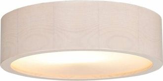 Licht-Erlebnisse Licht-erlebnisse - Deckenlampe rund 27 cm Holz hell Glas E27 blendarm Wohnzimmer Flur