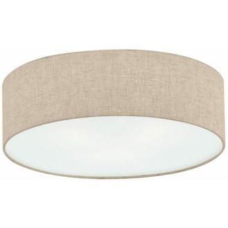 Fischer Deckenleuchte thor rund mit Lampenschirm Leinen Beige, &oslash; 40cm