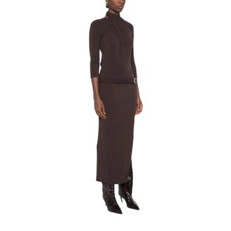 The Attico Neckholder-Abendkleid - - Dresses - Damen - Braun - S