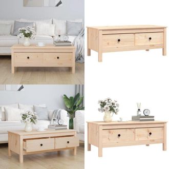 vidaXL Vidaxl - Couchtisch 100x50x40 cm Massivholz Kiefer - Holz Couchtisch - Kiefernholz Couchtisch - Beistelltisch - Wohnzimmer Dekoration - Massiver