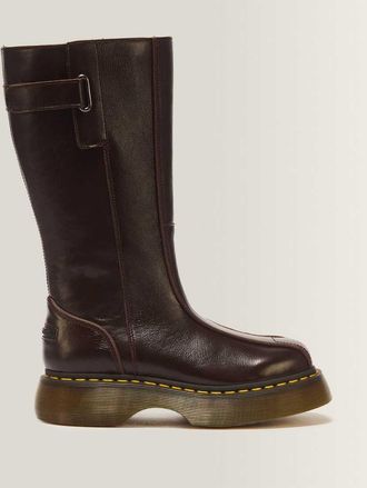 Dr. Martens Buzz Hi Gloss Leder Stiefel in Braun, Gr&ouml;&szlig;e: 36