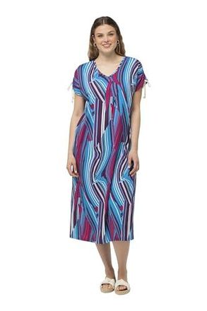 Ulla Popken Robe en Jersey imprim&eacute;e 832021, Lilas, 48-50 Femme