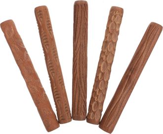 Cabilock 5 St&uuml;ck Teiliges Musterrolle Hochwertigem Holzgriff Leichtes Sicheres T&ouml;pferei zubeh&ouml;r f&uuml;r Tonmodellierung DIY Werkzeug Einfach zu Reinigen und Langle