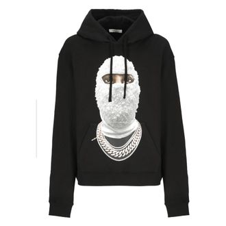 Ih Nom Uh Nit Schwarzer Baumwollhoodie mit Logoaufdruck - - Sweatshirts & Hoodies - Herren - Schwarzk - 2XL