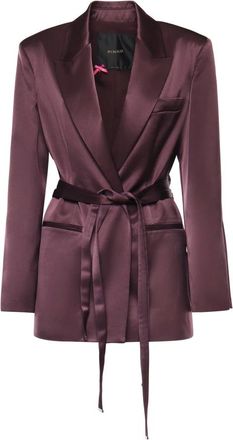 Pinko Pinko, Femme, Vestes, Rouge, Taille: 36 FR Belted Jacket