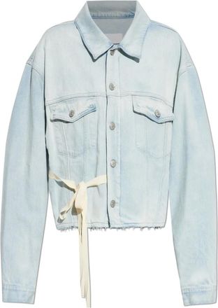 Maison Margiela Femme, Vestes, Bleu, Taille: 38 FR Veste en jean avec finition brute