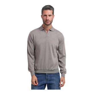 Gran Sasso Polo-Shirt aus Schurwolle - - Tops - Herren - Grau - 2XL