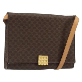 Celine Pre-owned Macadam Canvas Umh&auml;ngetasche - - Pre-owned - Damen - Braun - ONE SIZE