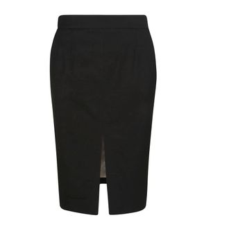 True Royal Schwarzer Seidenrock Made in Italy - - Skirts - Damen - Schwarzk - XL