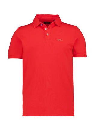N.Z.A. Herren Polo-Shirt rot Baumwoll-Piqu&eacute;